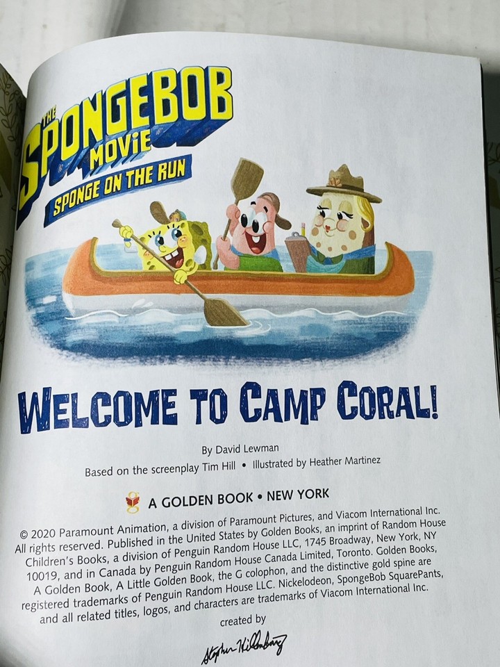 Little Golden Books Spongebob Movie Sponge on the Run Welcome to Camp ...