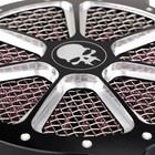 Motorcycle Skull Air Cleaner Red Intake Filter For Harley Dyna Heritage ...