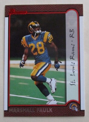 MARSHALL FAULK Los Angeles RAMS 1999 BOWMAN FOOTBALL CARD #48 | eBay
