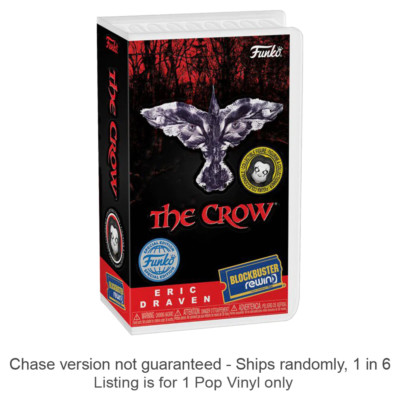 Collectible Funko Pop the Crow Eric Draven US Exclusive Rewind Vinyl ...