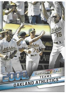 2020 Topps Update Baseball Decades' Best Oakland Athletics Team Card ...