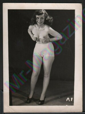 Vintage Bandw Risque Pinup 3 5 X 4 5 Sexy Blonde Cheesecake Bh1 Ebay