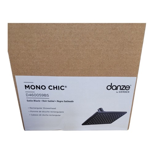 Danze by Gerber D460059BS Mono Chic Waterfall Showerhead - Satin Black ...