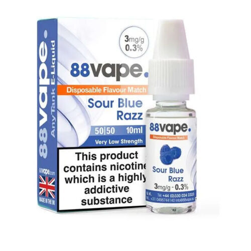 88 Vape E-Liquid | 10ml | 40 Flavours | All Strengths | 50/50 Vape ...