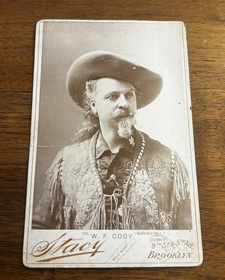 1880s Buffalo Bill Cabinet Card, Charles Stacy Col W F Cody Buffalo ...