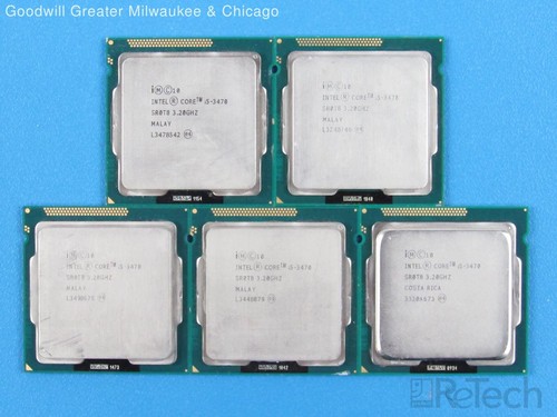 Lot 5 Intel Core i5 3470 Socket LGA 1155 3.2GHz SR0T8 Quad Core CPU ...