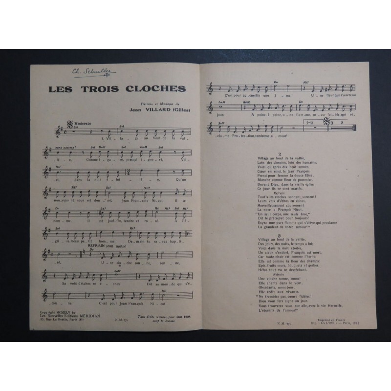The 3 Bells Jean Villard Edith Piaf Companions Of The Song Singing 1947 ...