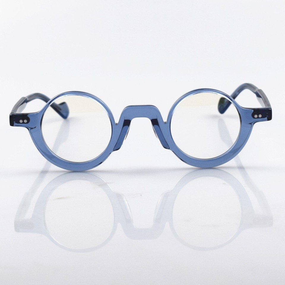 Small Round 39mm Retro Eyeglasses Frames Acetate Full Rim Durable ...