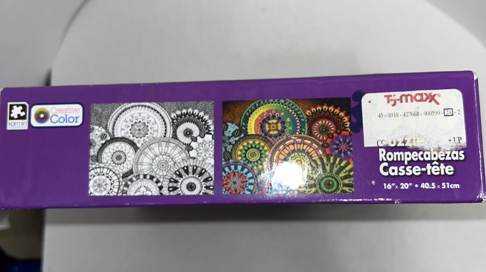 Karmin MANDALAS Color-A-Puzzle 500 piece, Coloring Puzzle, New-Sealed ...
