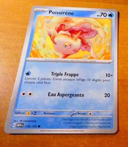 POKEMON 151 CARD CARTE Poissirene 118/165 MEW FR VF JCC NM 2023 | eBay