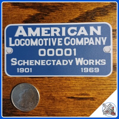 American Locomotive Company ALCO 1901-1969 laminated die-cut vinyl ...