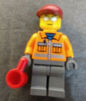 Lego construction minifigure and coffee cup maintenance man | eBay