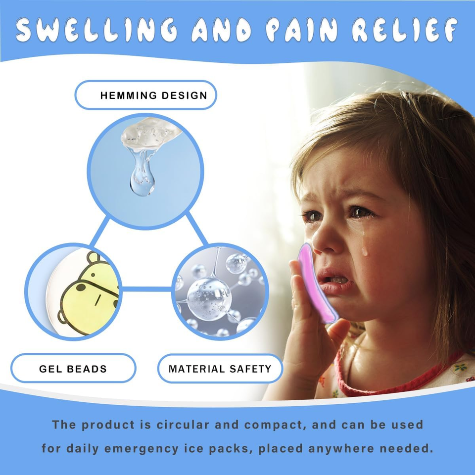 Kids Ice Pack, Hot or Cold Pack Gel Cooling Pad, Reusable for Injuries ...