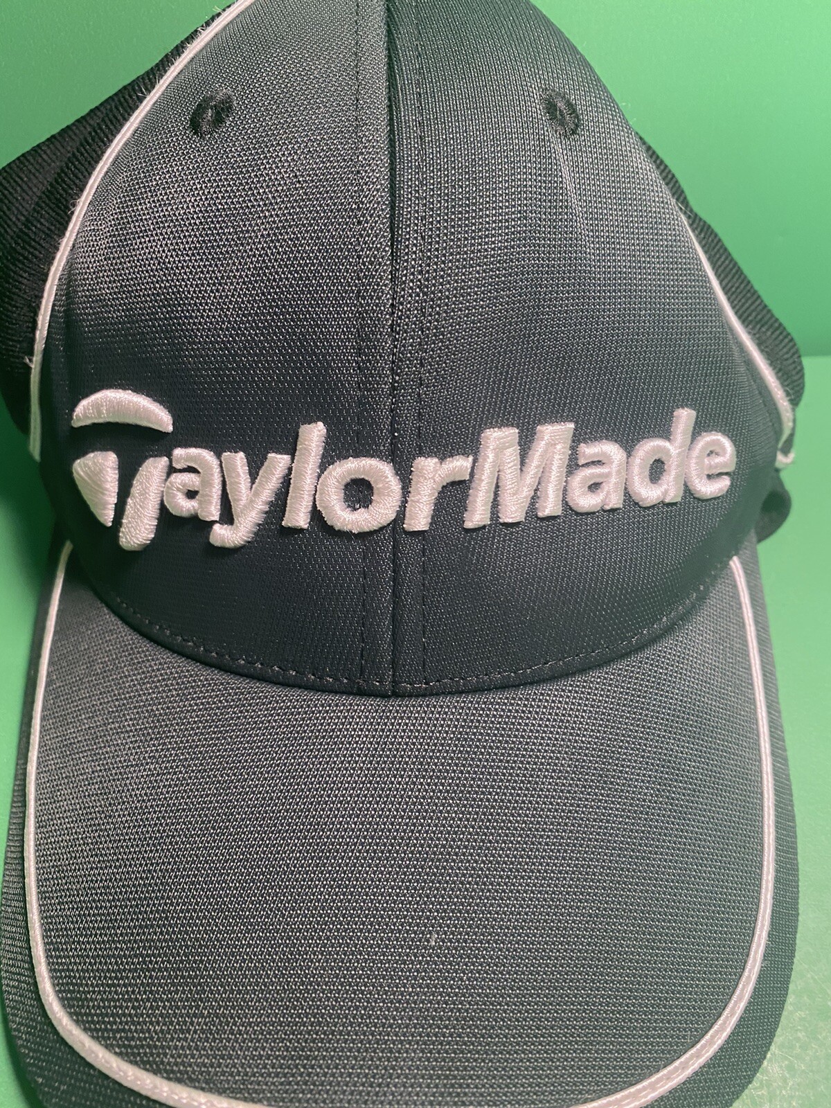 TaylorMade Burner R9 Baseball Golf Cap Hat Black And White L/XL flexfit ...