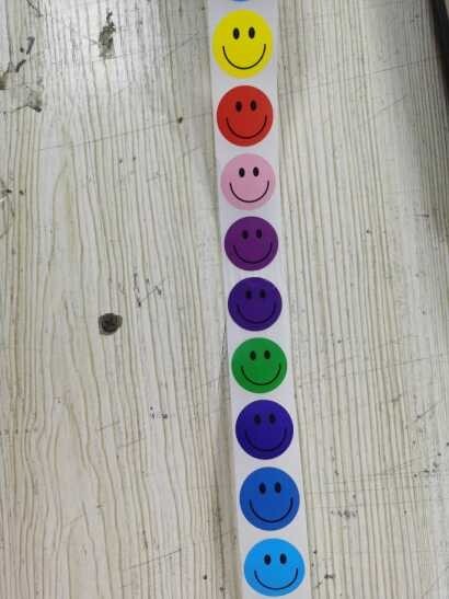 5 Lot Smiley Face 4,500 Stickers 15 Rolls Teacher Reward Grading Decals ...