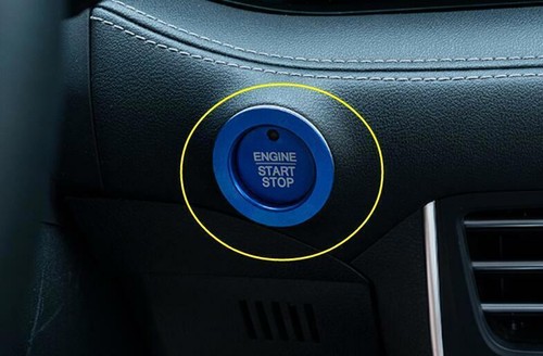 For Ford Edge 2015-2021 Blue Aluminum Alloy One-Click Startup Cover ...