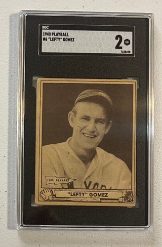 1940 Play Ball #6 Lefty Gomez Yankees SGC 2 Card | eBay