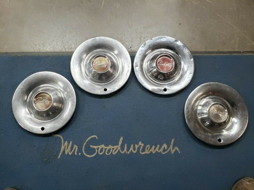 1949 1950 GM PONTIAC HUBCAP SET SOMBRERO DELUXE CHIEFTAIN WHEEL COVER ...