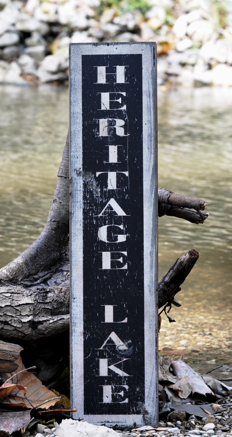 Vertical Custom Lake Sign - Rustic Hand Made Vintage Wood Sign | eBay
