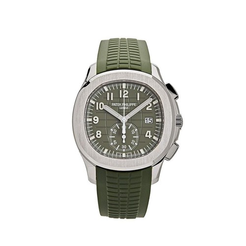 Patek Philippe Aquanaut 5968G-010 Chronograph White Gold Khaki Green ...