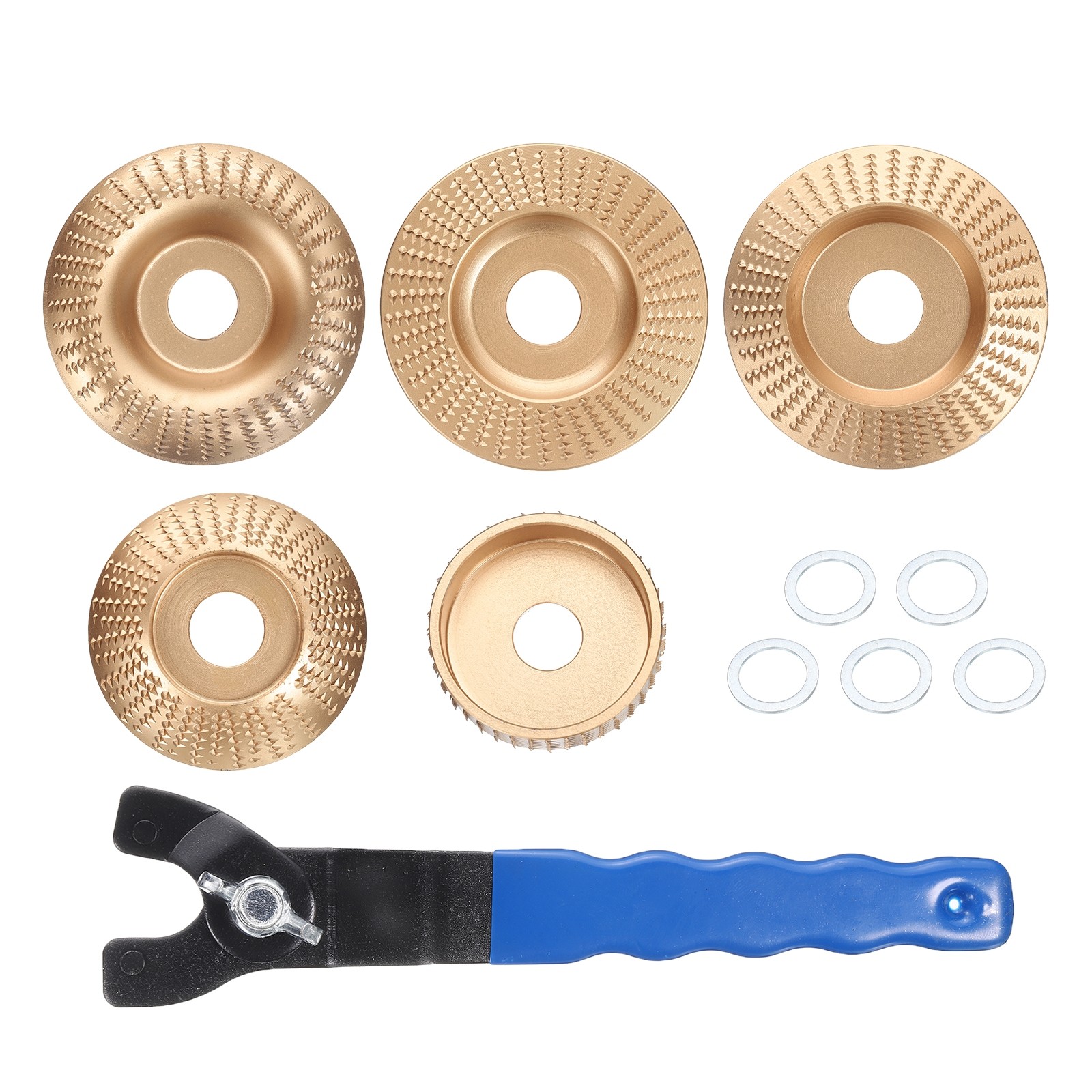 5pcs Wood Carving Wheel Set 7/8" Arbor with Wrench for 4" 4.5" | eBay