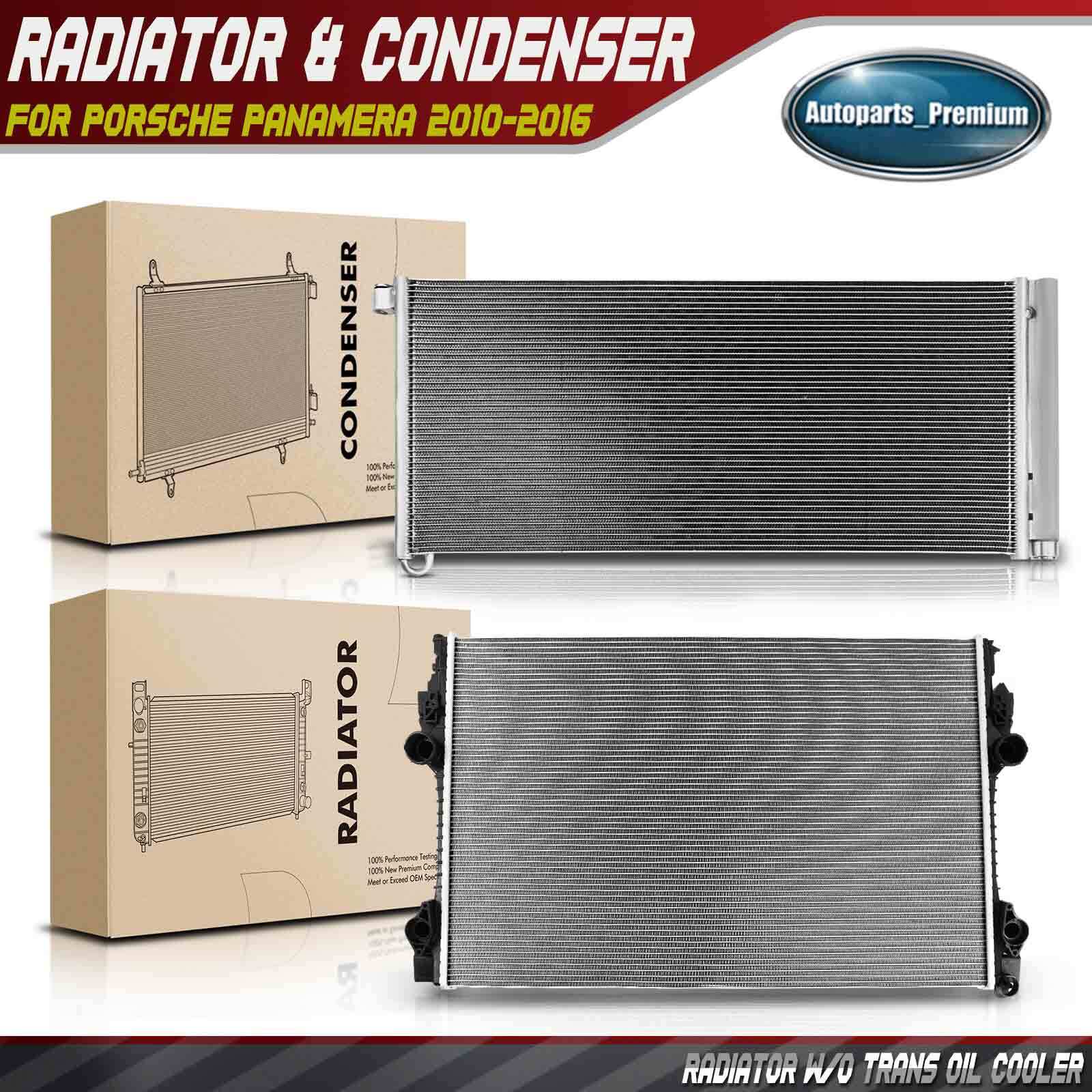Brand New Radiator &AC Condenser Cooling Kit for Porsche Panamera 2010 ...