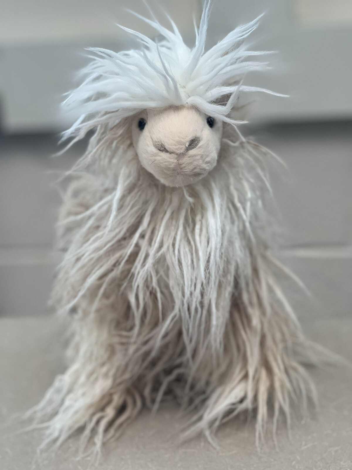 Aurora Plush Alpaca llama toy stuffed Animal 10" stuffy RARE Long hair ...