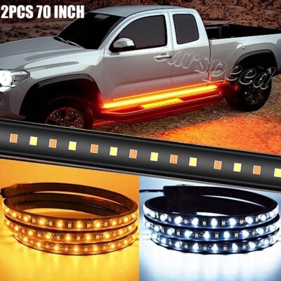 70" Running Board Step LED Light Signal Running Strip Courtesy Car ...