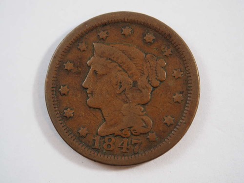 1847 Braided Hair Large Cent Very Good (VG) Penny SKU 10040USC | eBay