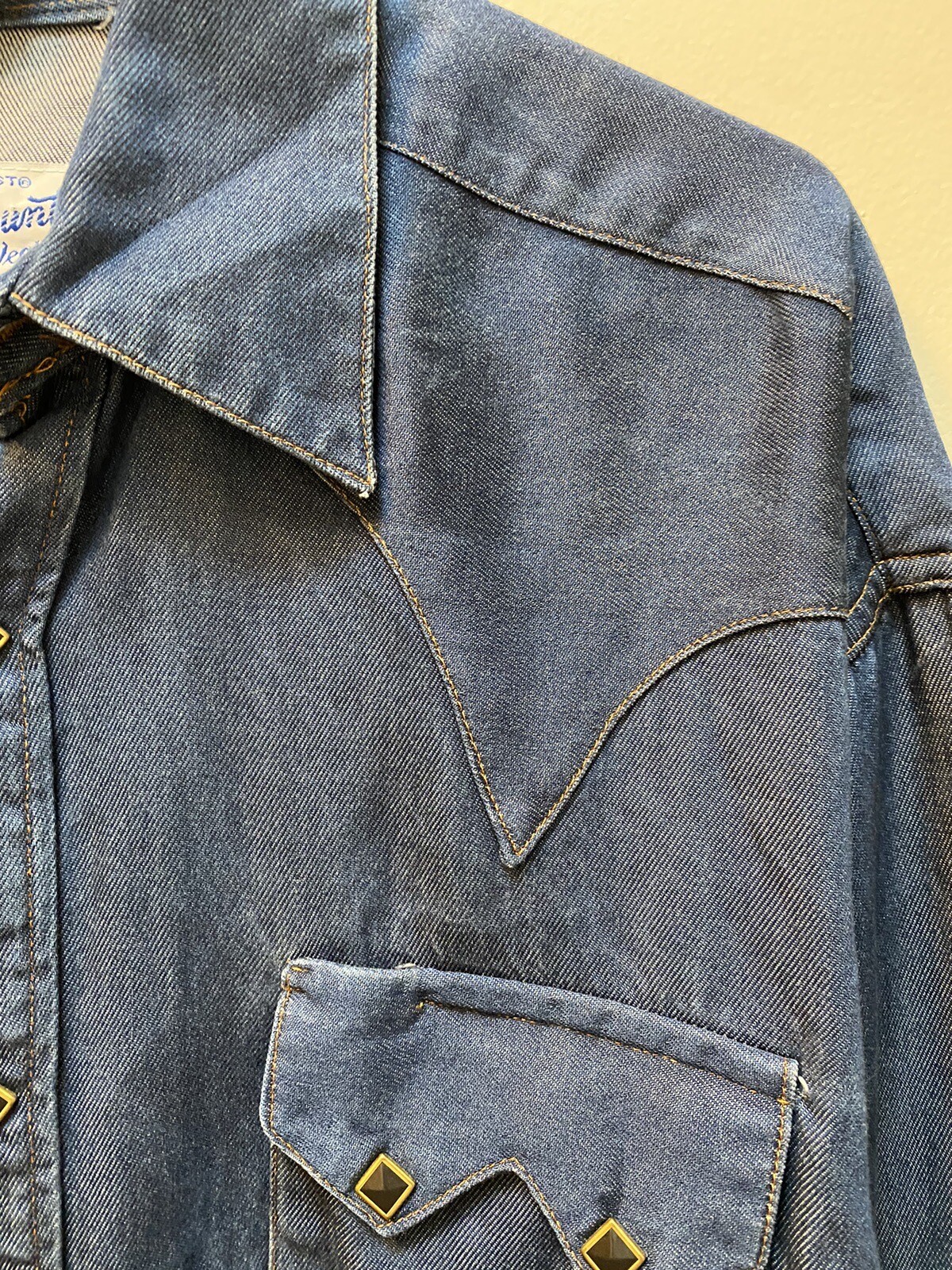 Rockmount Ranch Wear Denim Snap Western Shirt Size M - Gem