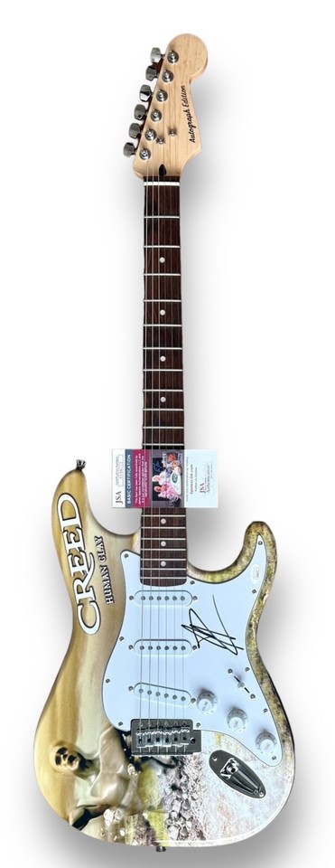 Scott Stapp Signed Guitar Custom Graphics JSA COA Creed Human Clay ...