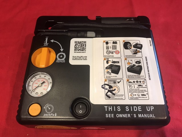 Genuine 12v Honda Tire Repair Kit Mobility Air Pump Sealant Compressor ...