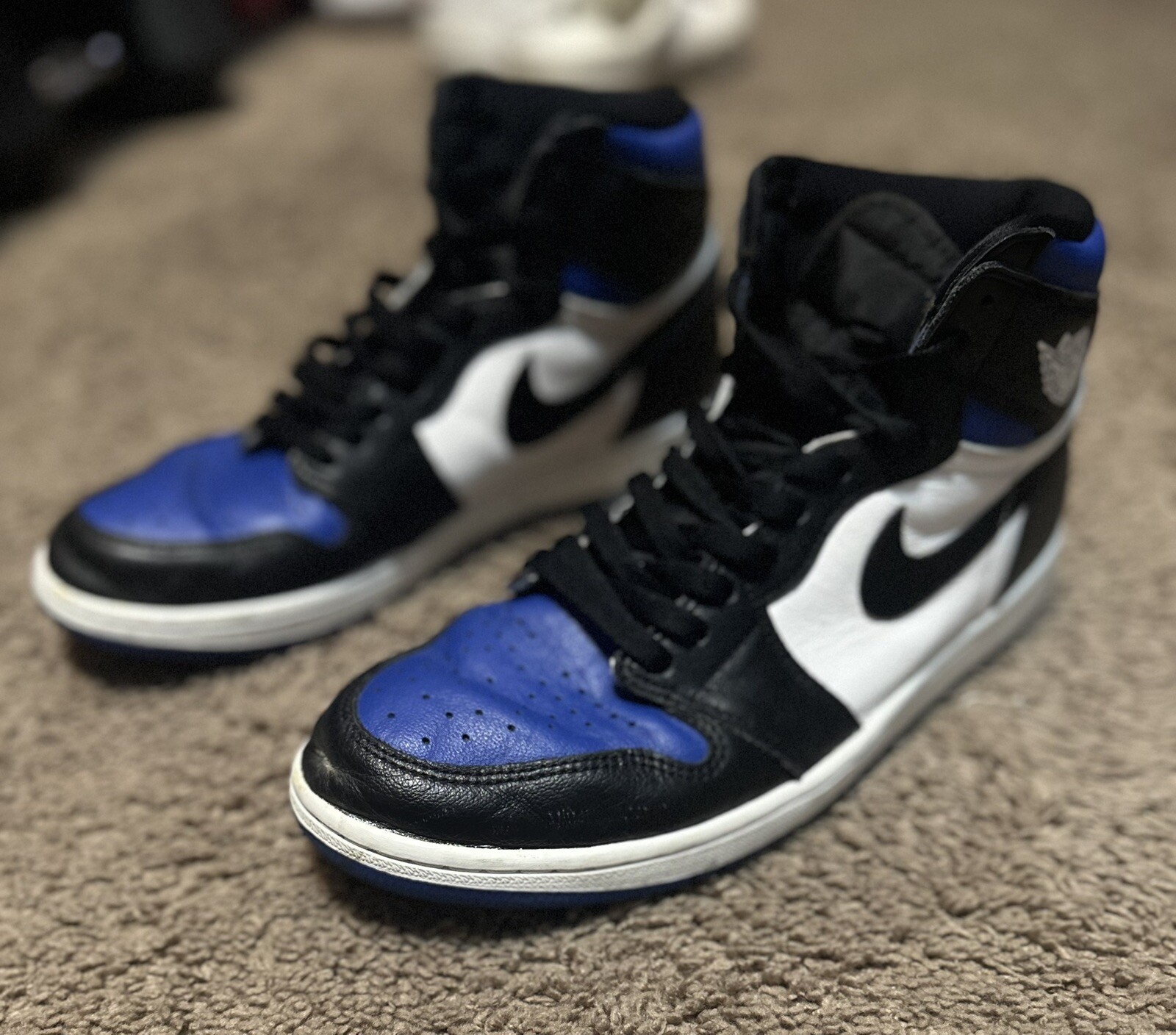 Nike Air Jordan Retro 1 Royal Toe OG High Game Royal Blue Black 2020 ...