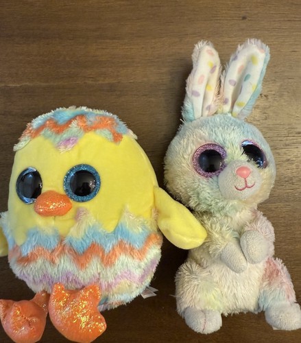 TY Beanie Boos lot of 2 Easter egg Corwin rabbit bunny Bubby stuffed ...