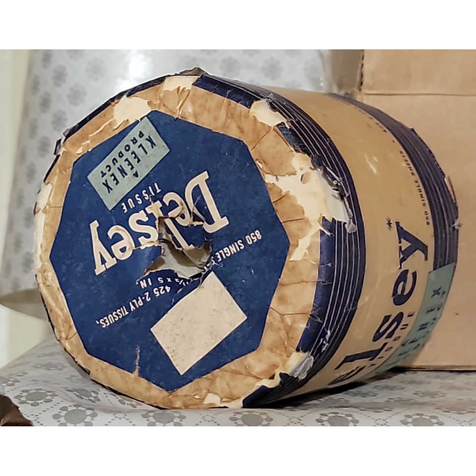 Vintage Delsey Tissue Roll 850 Single Sheets Kleenex Product toilet ...