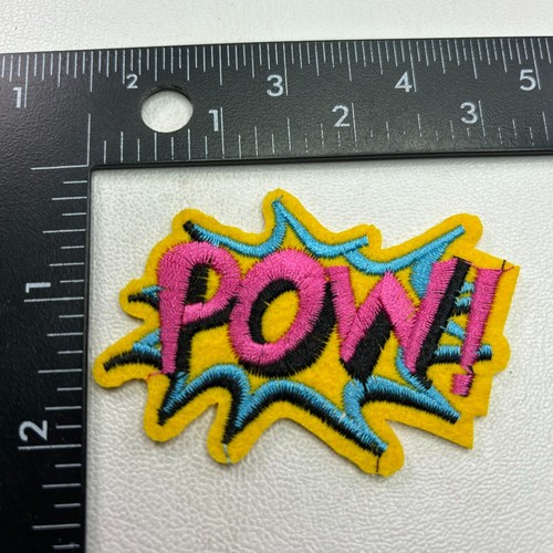 COMIC CARTOON PUNCH KICK SHOOT OR HIT WORD "POW" Patch 001Z | eBay