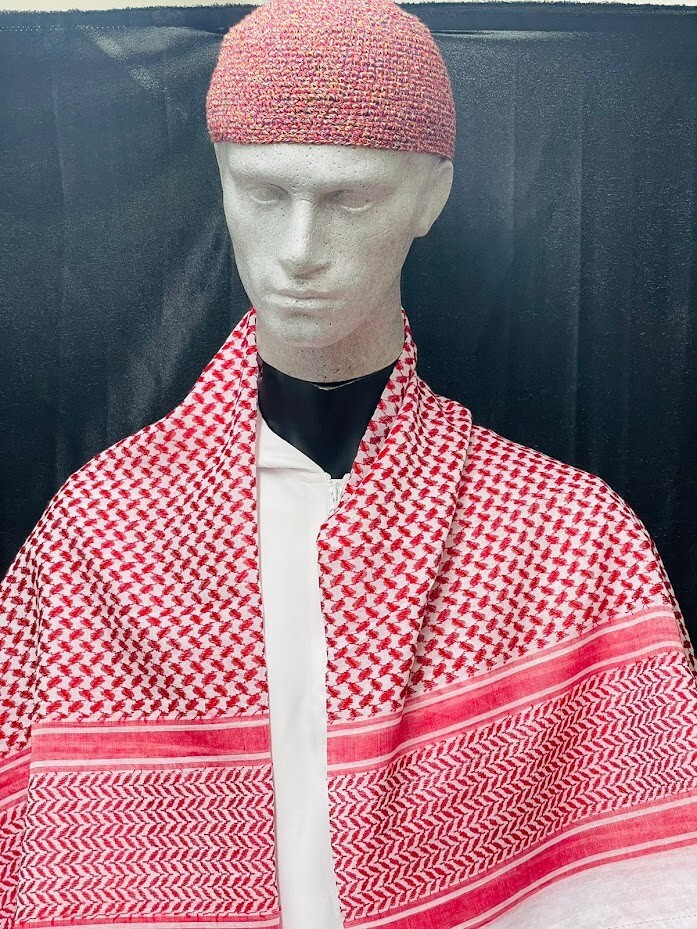 Saudi Scarf Keffiyeh Shemagh |Arab Unisex| Head Neck Wrap Cover.(Red ...