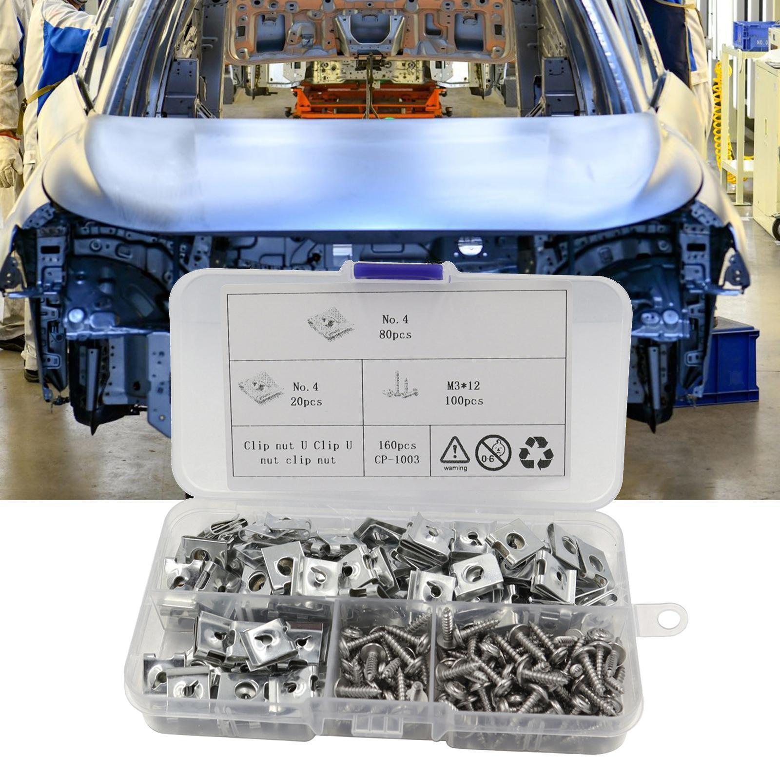 200Pcs Car U Clip with Screw for Automobile Dash Door Panel Interior | eBay