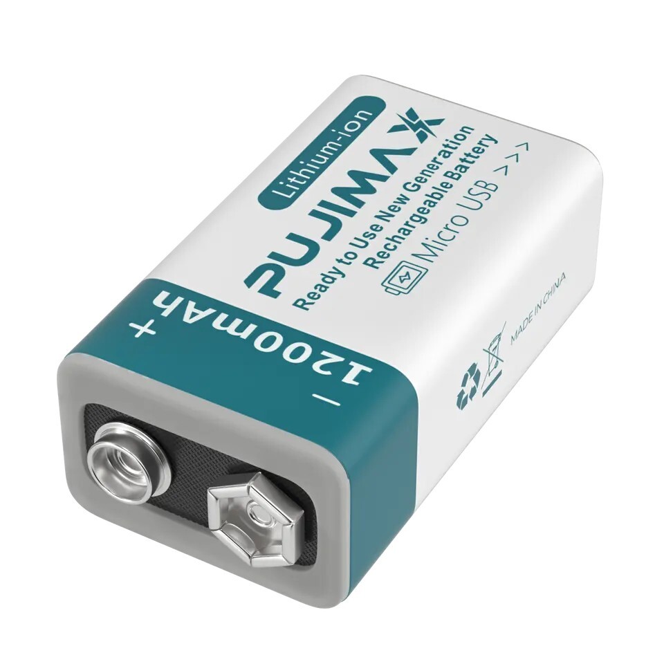 9v PP3 block 1200mAh lithium Li-ion battery rechargeable by USB | eBay UK