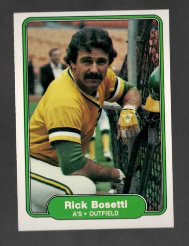 1982 Fleer Rick Bosetti Oakland Athletics #88 Near Mint or Better | eBay