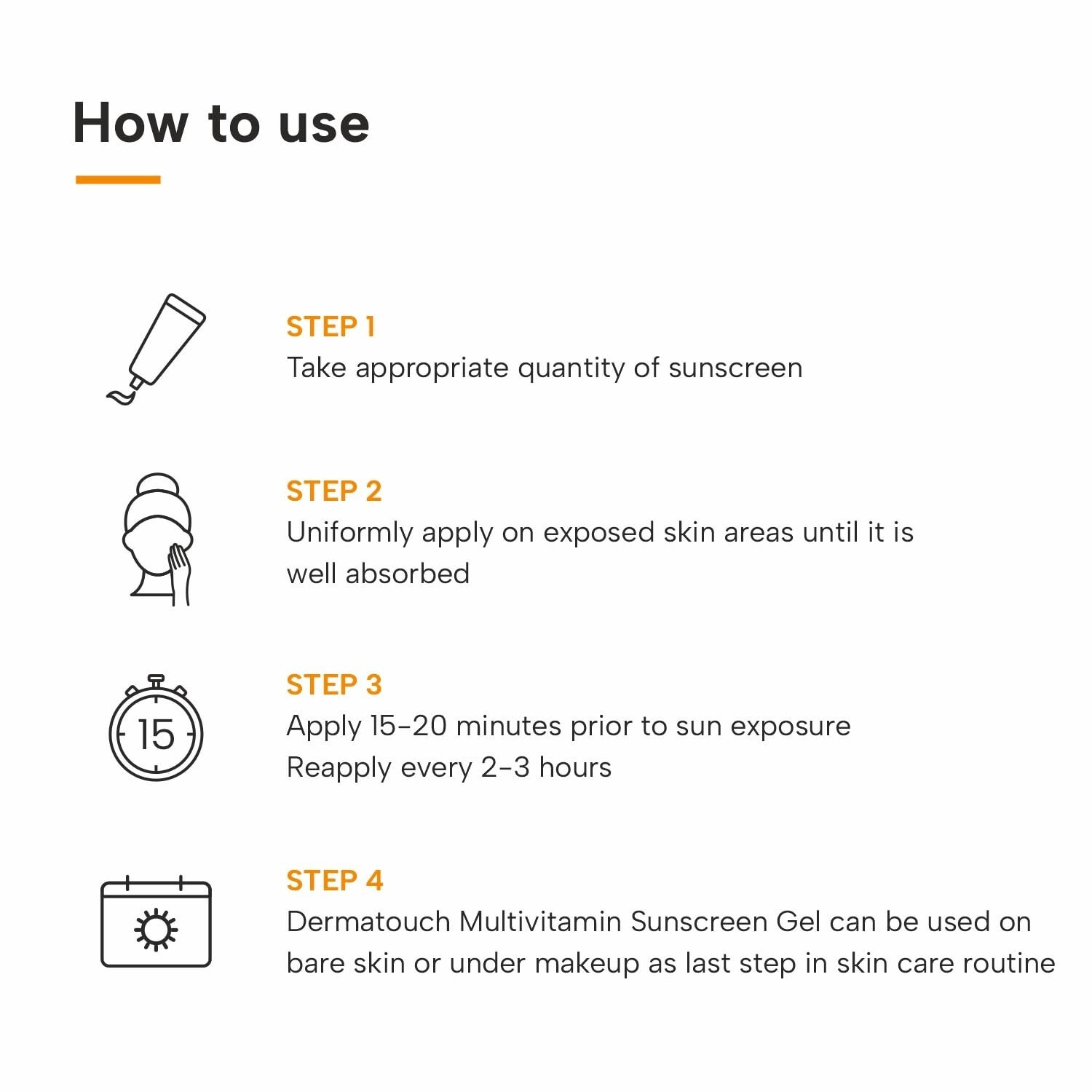 DERMATOUCH Multivitamin Spf 50 PA++ Sunscreen Gel For All Skin Types ...