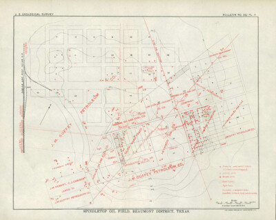 1906 Map of Spindletop Oil Field Beaumont District Texas | eBay