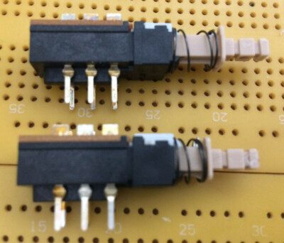 2 Pole Double Throw DPDT Push Button Switch Latching 0.5A PCB Pins Non ...