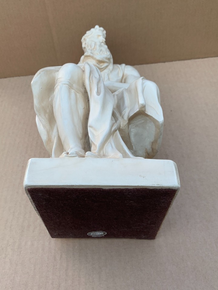Vtg large⚡️Moses Statue Alexander Backer Co ABCO USA💥ceramic chalkware ...