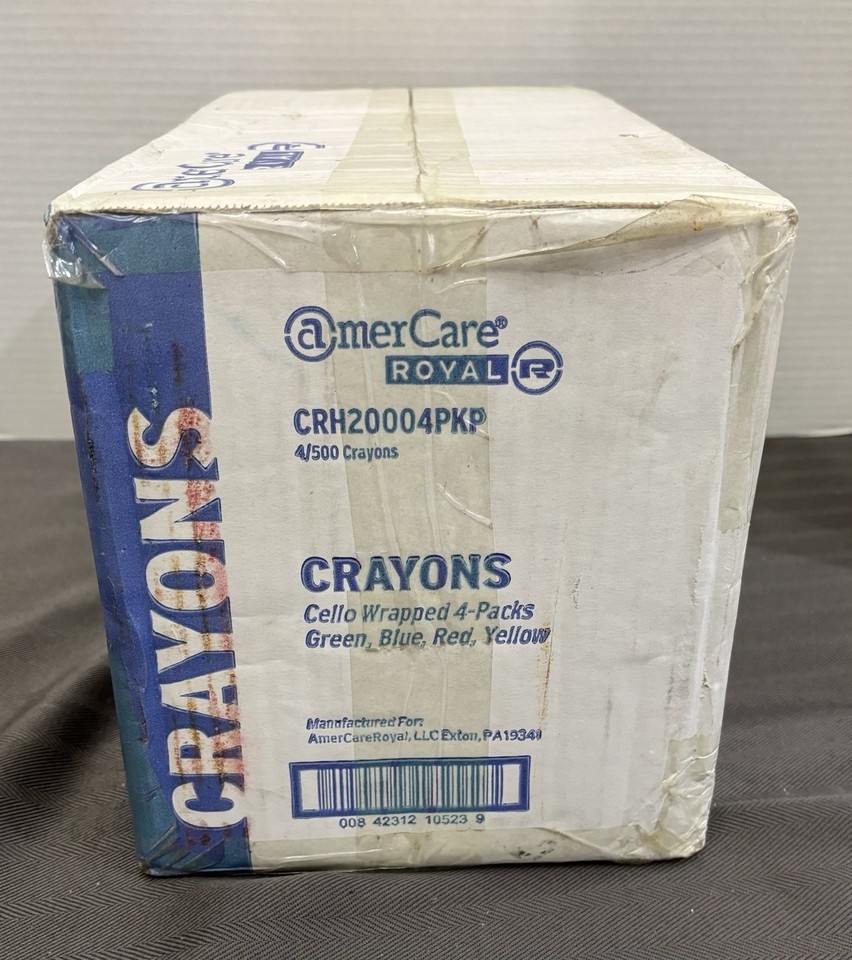 Sealed Case Of 2000 AmerCareRoyal Crayons. 500 Packs Of 4. Restaurant ...