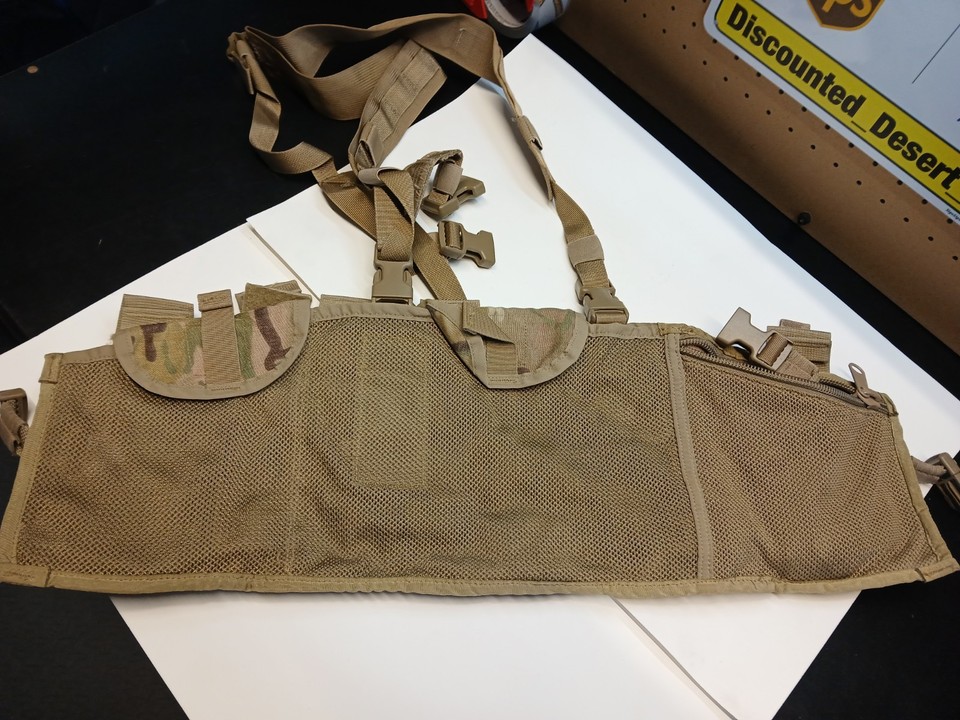 GENUINE US MILITARY MULTI-CAMO AR 8 MAG CHEST RIG. ADJUSTABLE & DURABLE ...