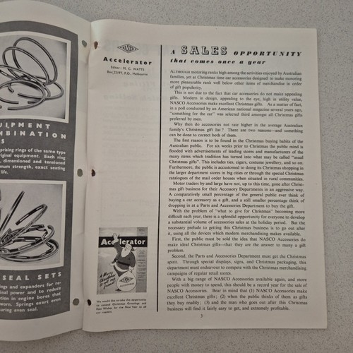 NASCO ACCELERATOR Vintage GMH Automotive Magazine Vol.7 No.6 Nov. 1949 ...