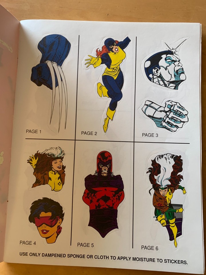 X MEN STICKER BOOK 1996 HULK ACTIVITY BOOK WITH TATTOOS BENDON ...