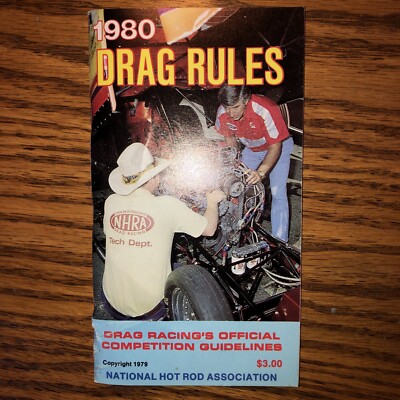 Vtg 1980 NHRA Official DRAG RULES National Hot Rod Association DRAG ...
