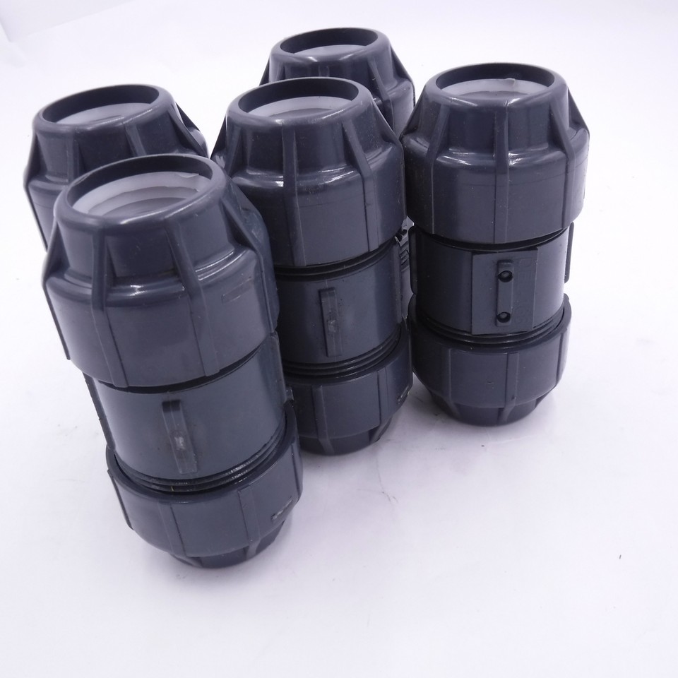 5 Pack Etco Double E-Loc Coupling Black PVC 1-1/4" IPS 1.660" OD | eBay